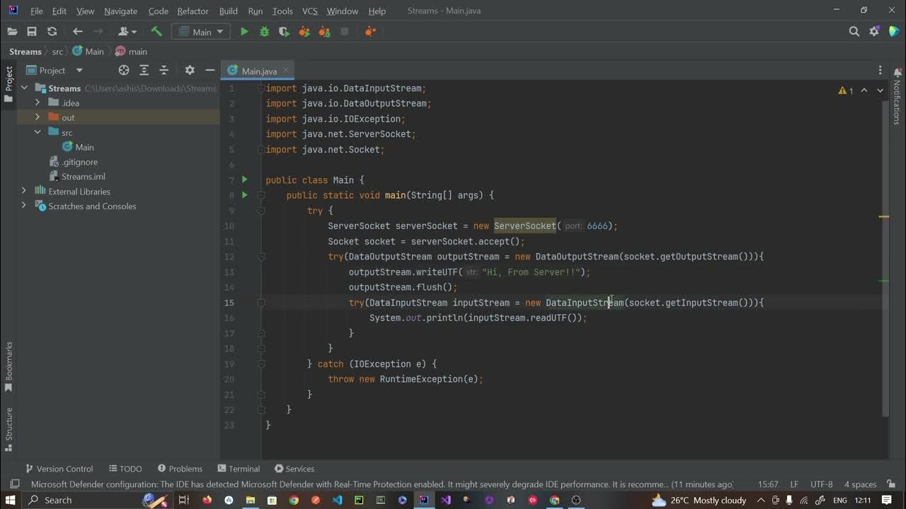 Simple TCP Server and Client Socket programming in Java - YouTube