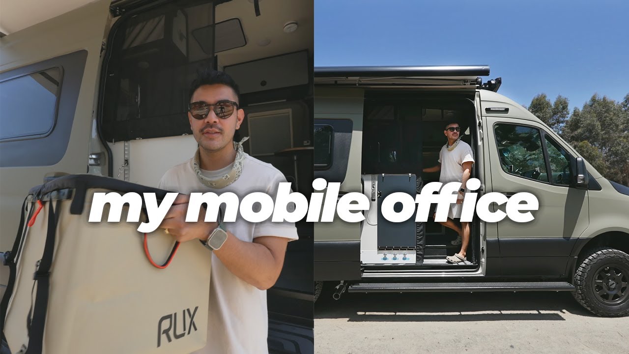 What it’s like to work from my van | Winnebago Revel | RUX 70L Review ...
