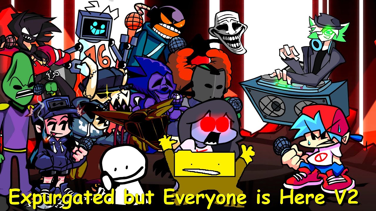 Friday Night Funkin': Expurgated but Everyone is Here V2 [FNF Mod/HARD ...