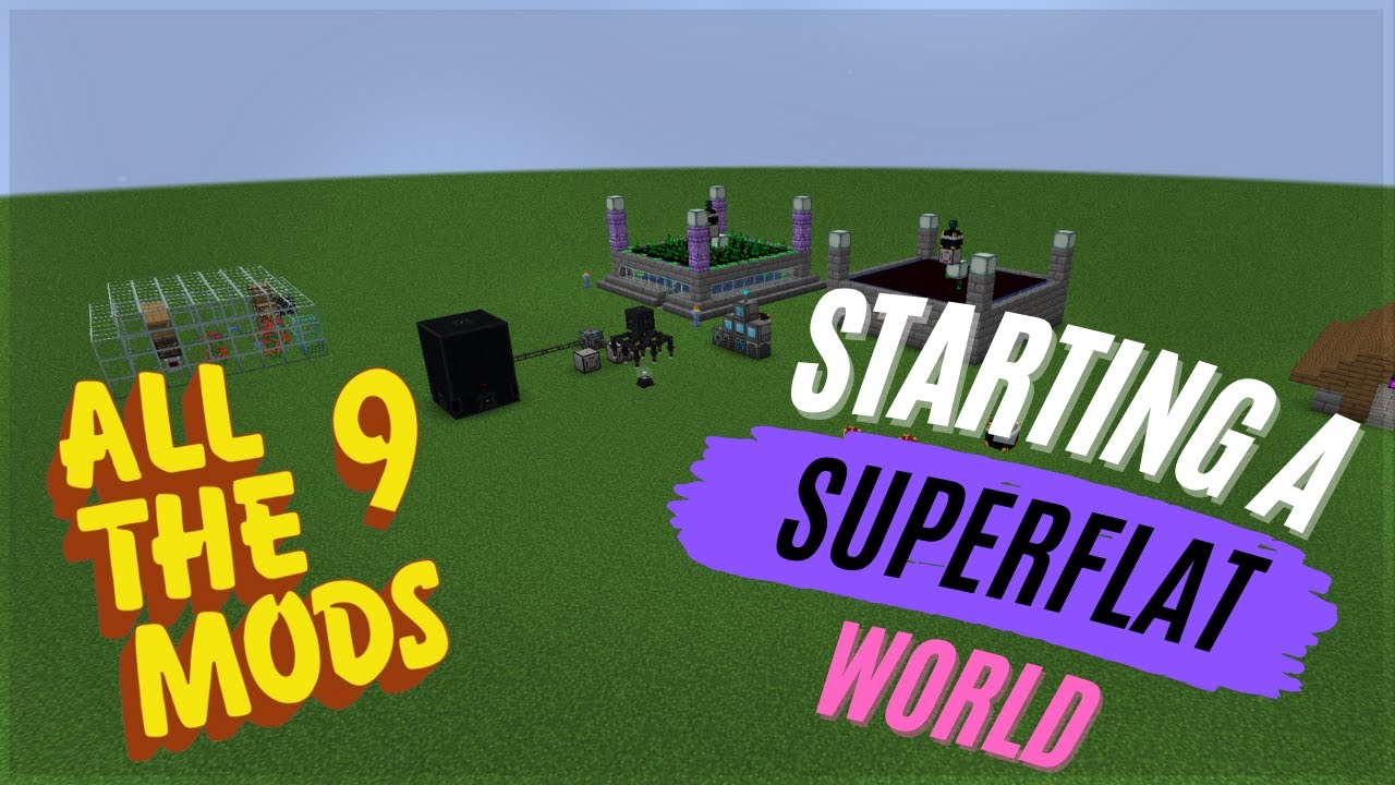 Setting up a superflat world in ATM9 - YouTube