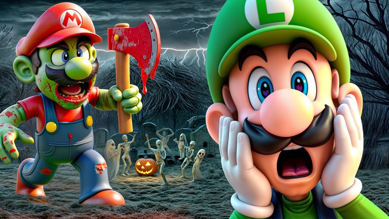Zombie Mario Attacks Luigi! Can Luigi Save Him? - YouTube