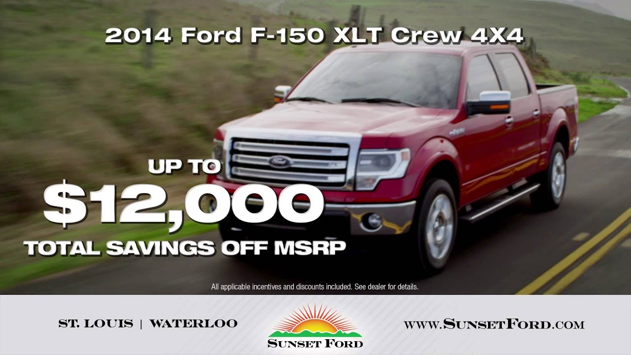 Sunset Ford Waterloo: 2014 Ford F-150 (30s) - June 2014 - YouTube