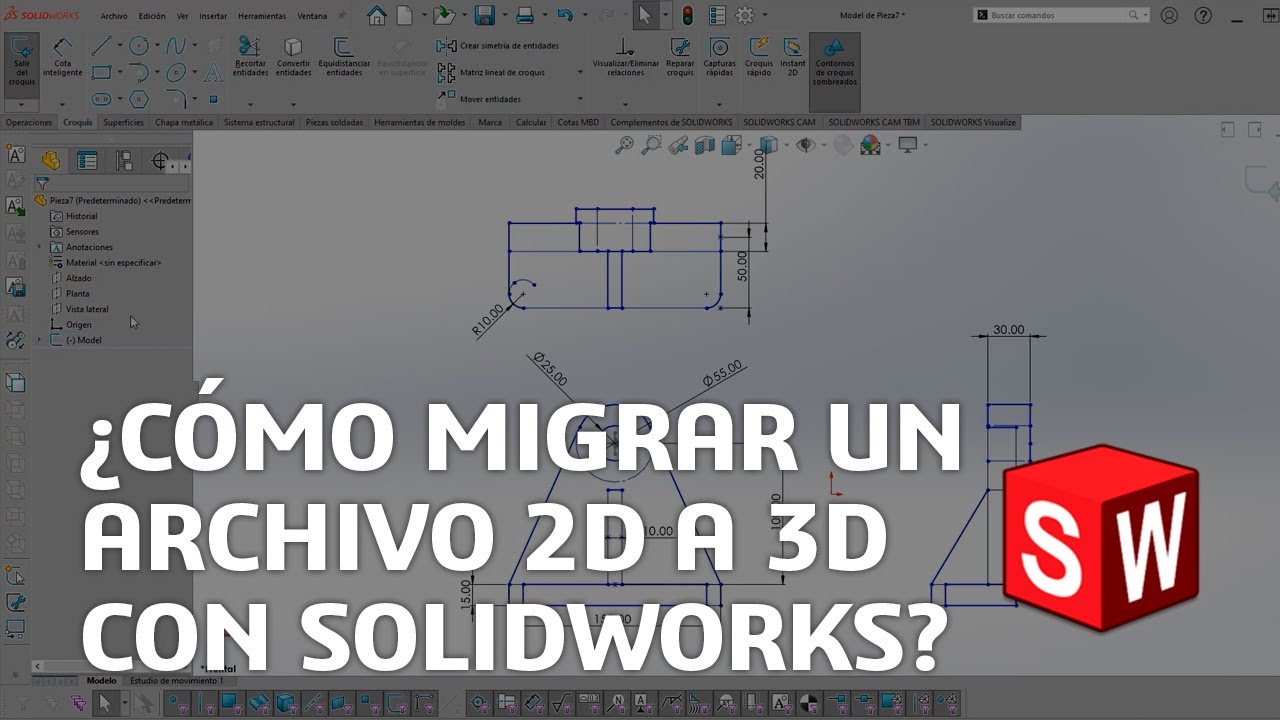 Quickdemo | ¿Cómo migrar un archivo 2D a 3D con SOLIDWORKS? - YouTube