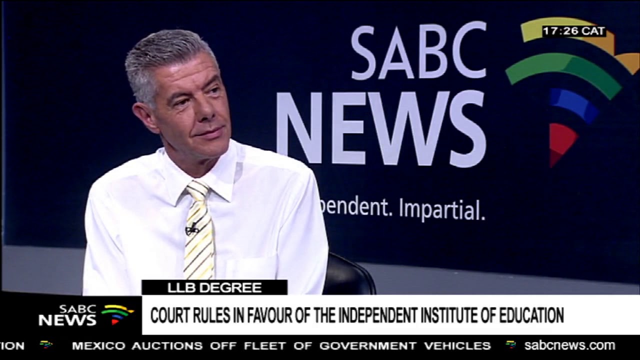 Court's ruling on IIE LLB Degree: Peter Kriel - YouTube
