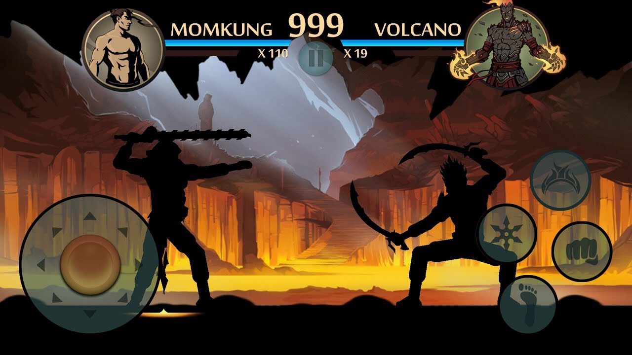 Shadow Fight 2 SUPER SHADOW VS VOLCANO - YouTube