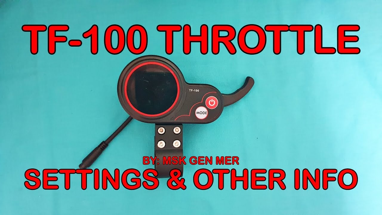 TF 100 THROTTLE P SETTINGS MOBER S10 ELECTRIC SCOOTER GUIDE TAGALOG