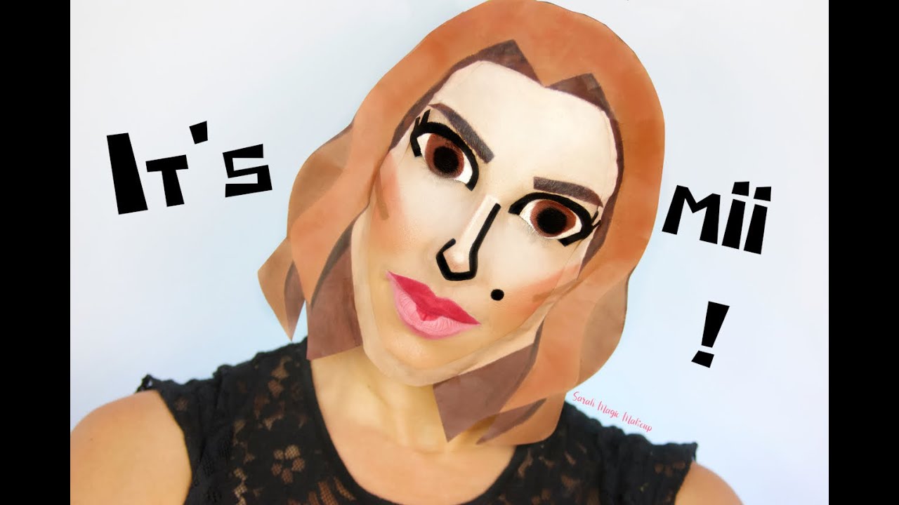 Turning into a Mii with Makeup - Tutorial - YouTube