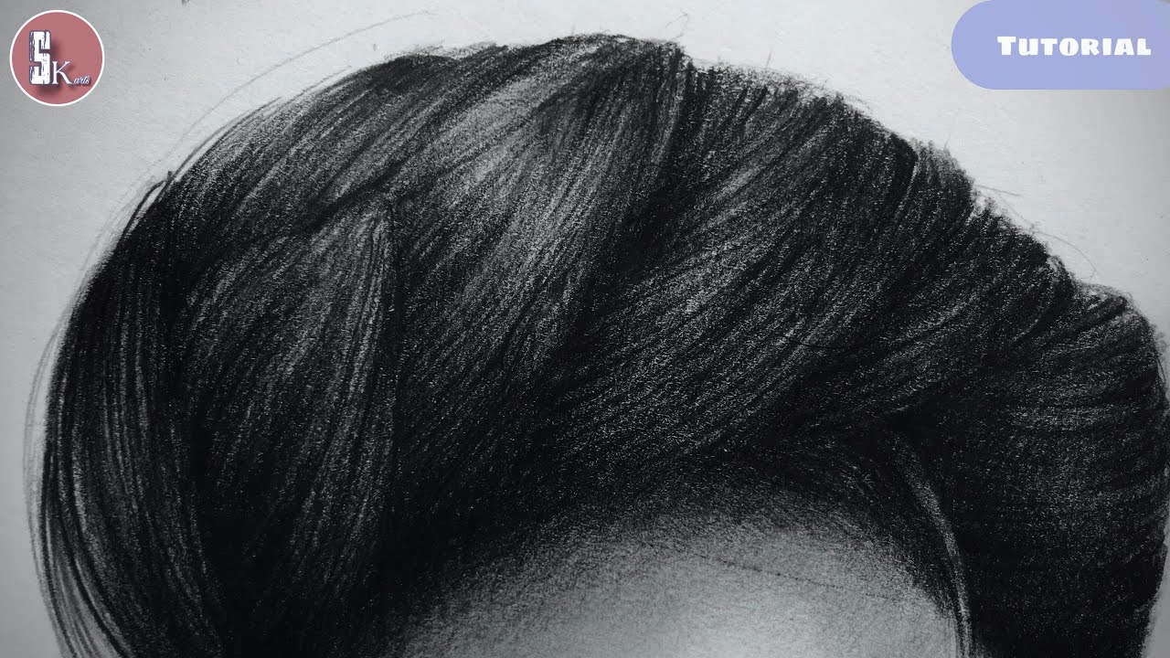 Hyper realistic hair tutorial,hair shading tutorial by graphite pencil ...