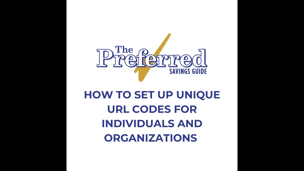How to set up unique url codes for individuals and organizations - YouTube