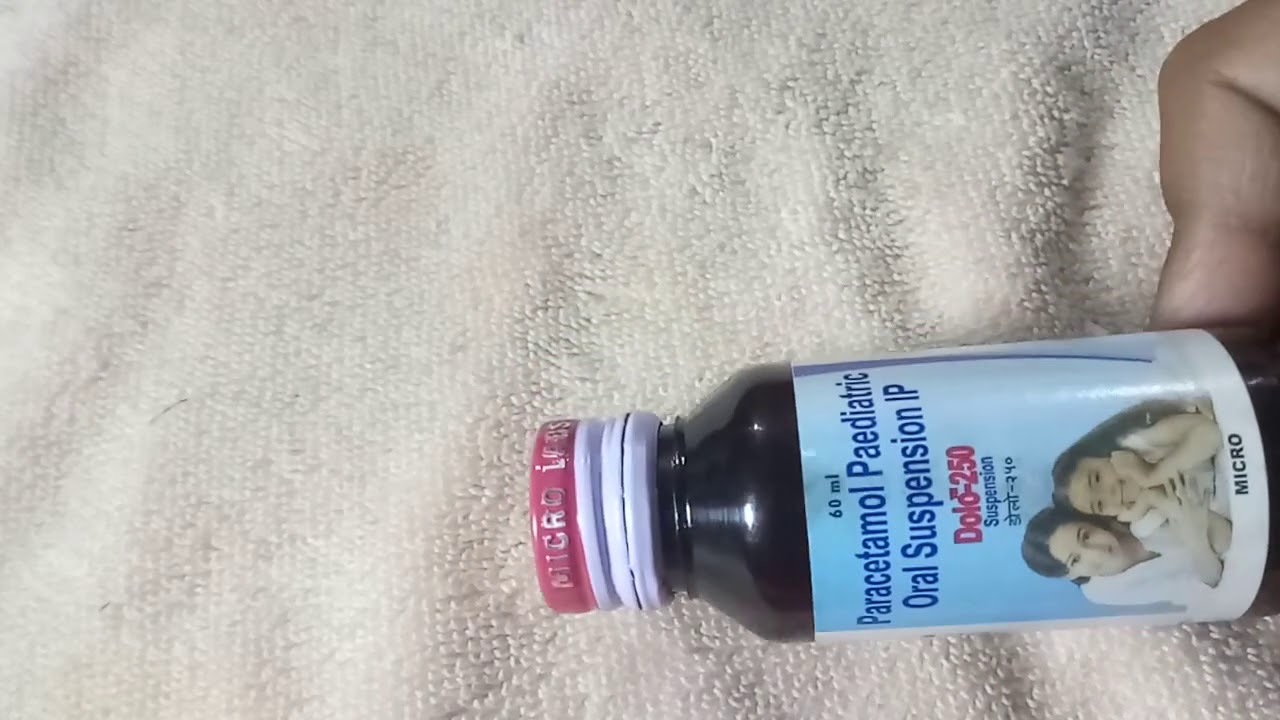Dolo 250 peracetamol syrup oral suspension ip - YouTube