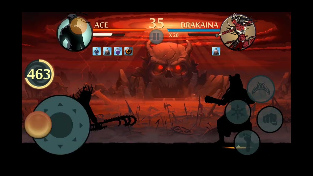 shadow fight 2|| clan vs power mode drakaina part 1 - YouTube