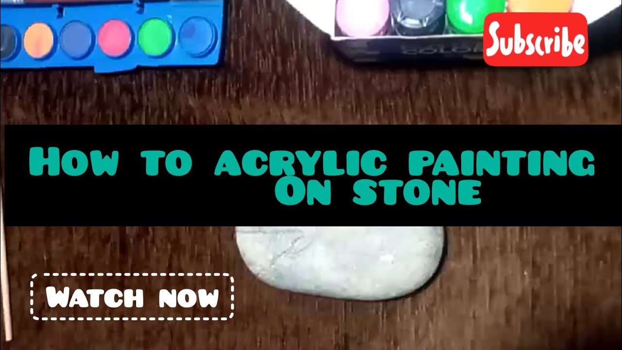 How to acrylic paint on stone || Painting step by step || part 1 ...