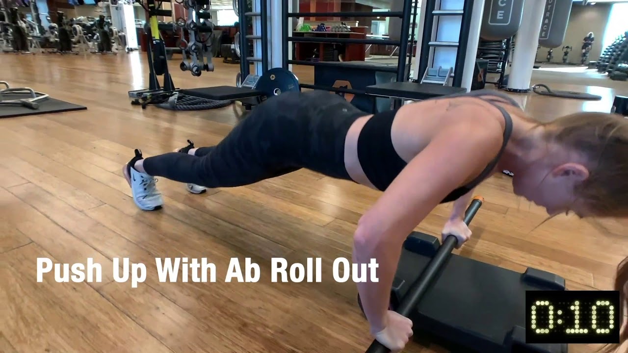 Push Up With Ab Roll Out - YouTube