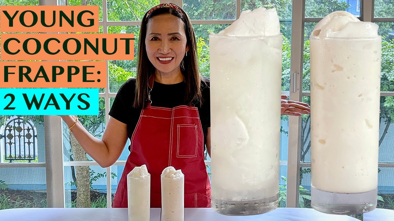EASY COCONUT FRAPPE 2 WAYS: WITH MILK AND WITHOUT MILK - RECIPES FOR ...