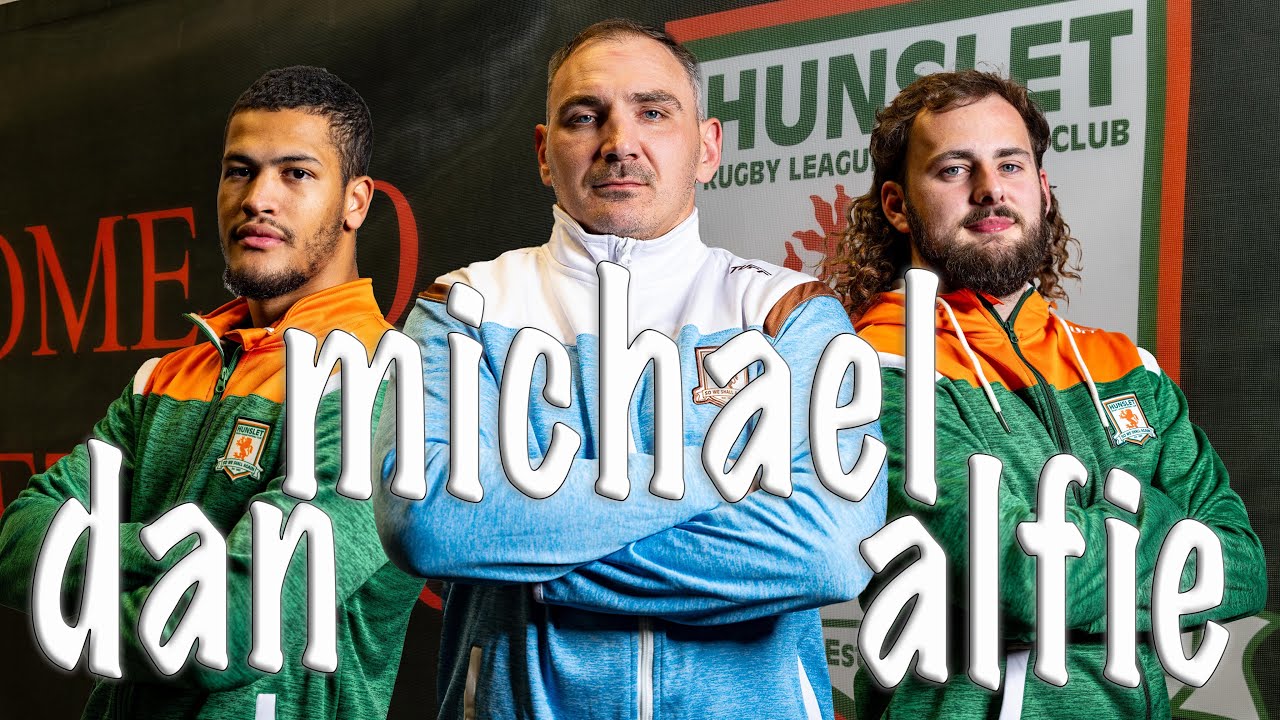 Hunslet's Dan McGrath, Alfie Goddard and Michael Knowles Interview - YouTube