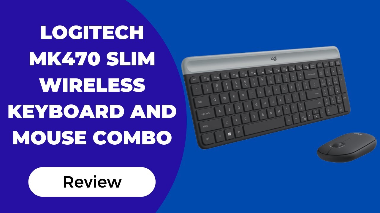 Logitech MK470 Slim Wireless Keyboard and Mouse Combo - Modern Compact ...