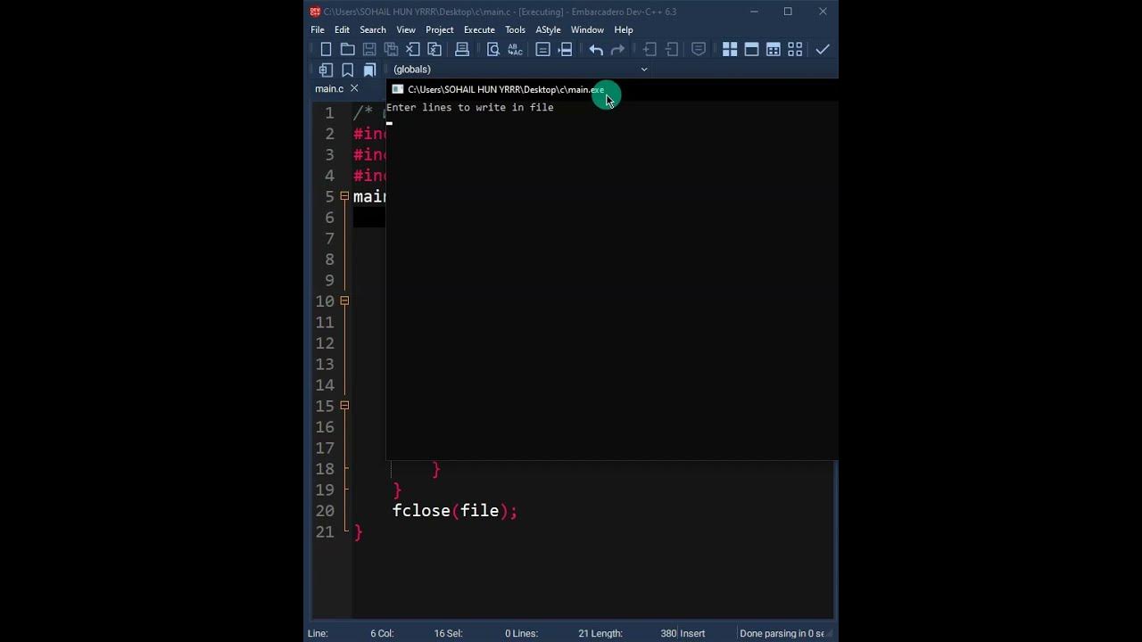 writing a file || C Programming || Coding With Sohail #sohrts - YouTube