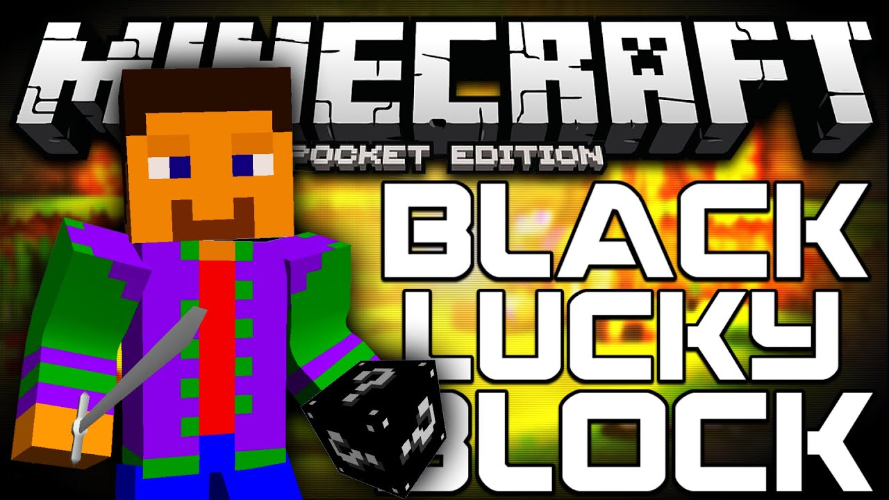 [0.11.1] BLACK LUCKY BLOCK MOD!!! - Minecraft Pocket Edition - YouTube