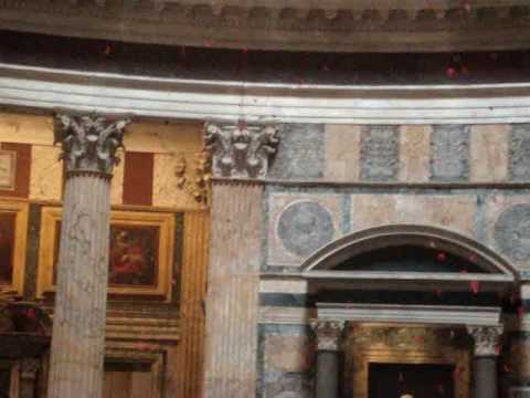 Pantheon Rose Petals on Pentecost (Whit Sunday) - YouTube