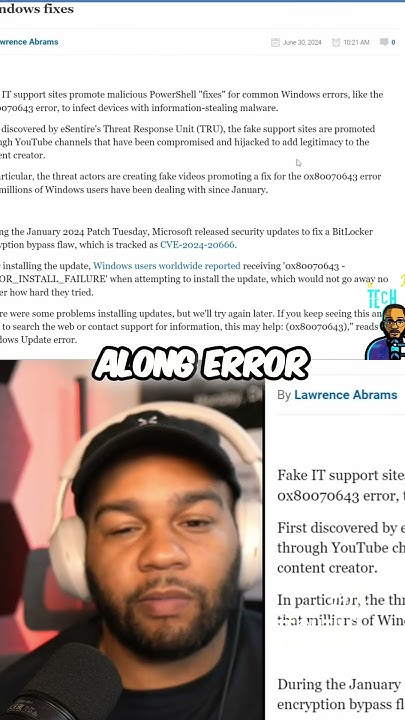 Hackers use Malicious PowerShell Fixes on Fake IT Support Sites - YouTube