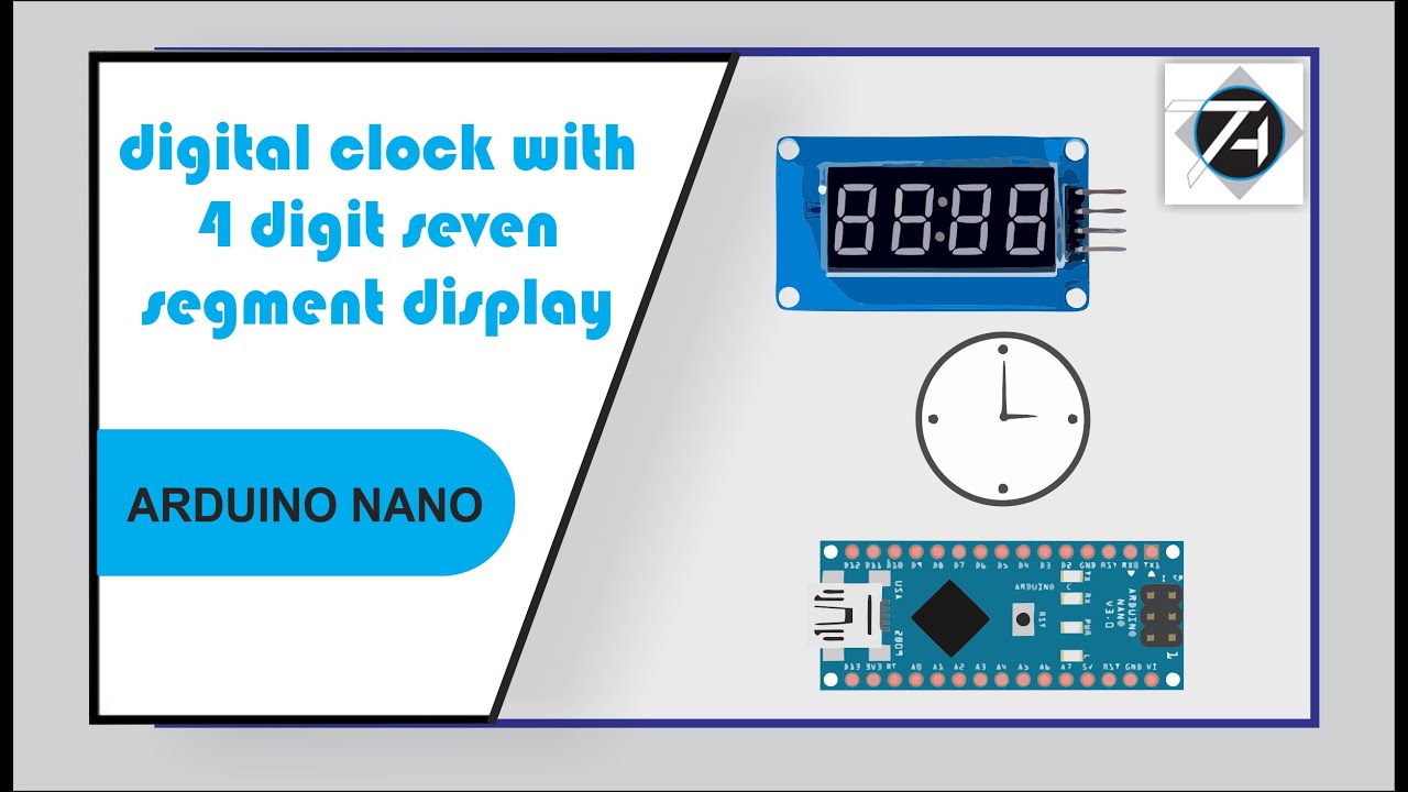 how to make digital clock with 4 digit seven segment display - YouTube