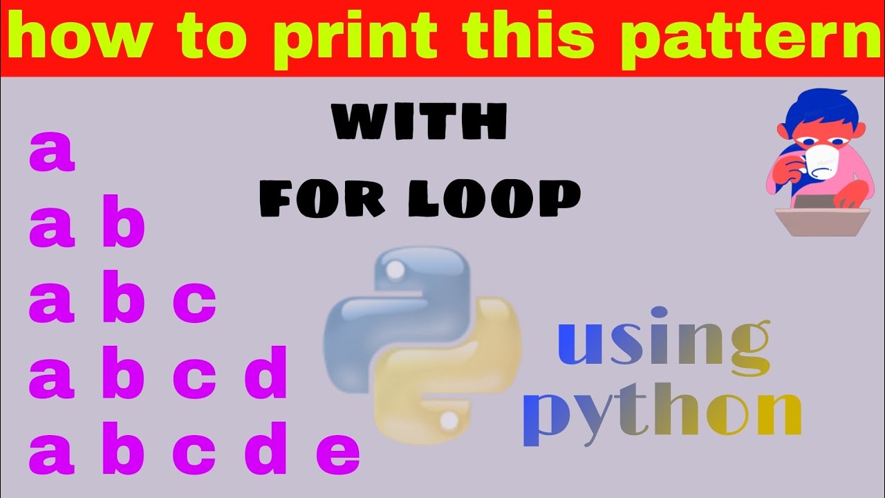 how to print this pattern using for loop in python - YouTube