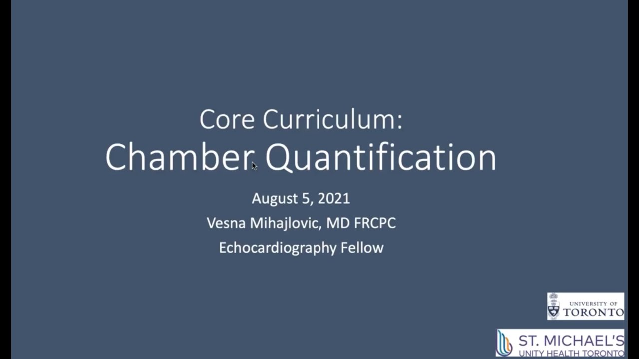 Echo Core Curriculum: Chamber Quantification in Echocardiography - YouTube