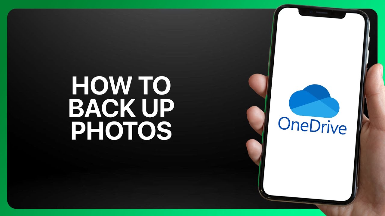 How To Back Up Photos To OneDrive App ! Tutorial - YouTube