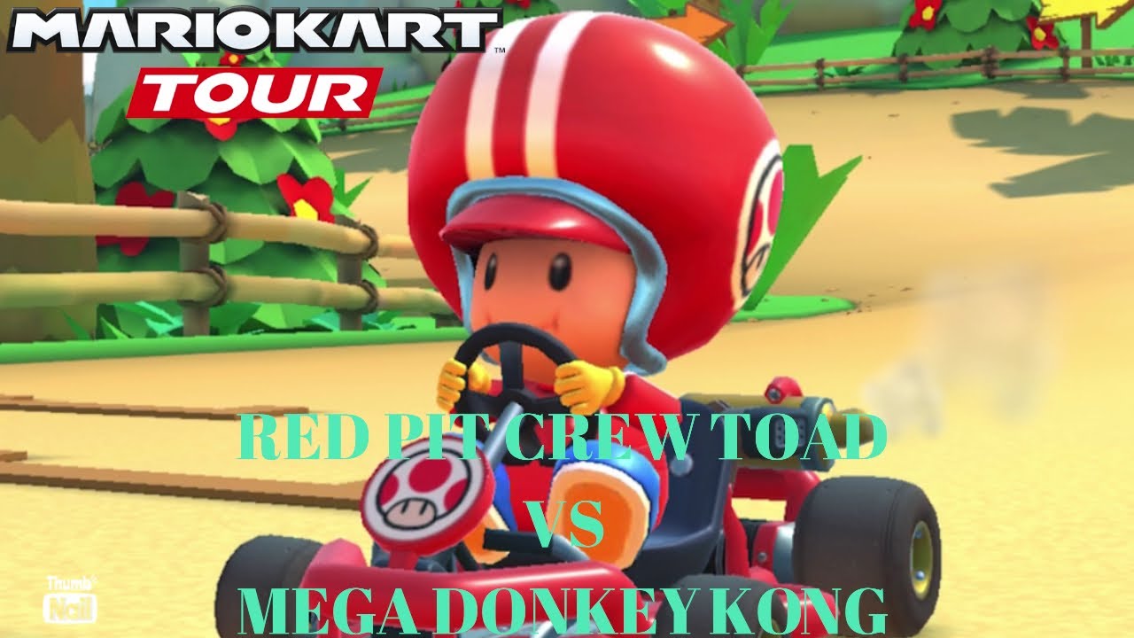 Red Pit Crew Toad vs Mega Donkey Kong - YouTube