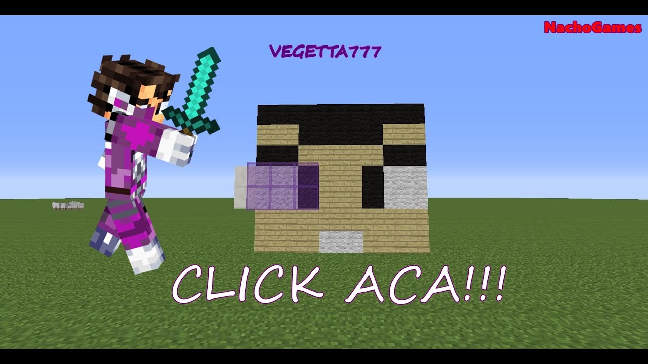 COMO HACER CABEZA DE VEGETTA777 EN MINECRAFT - YouTube