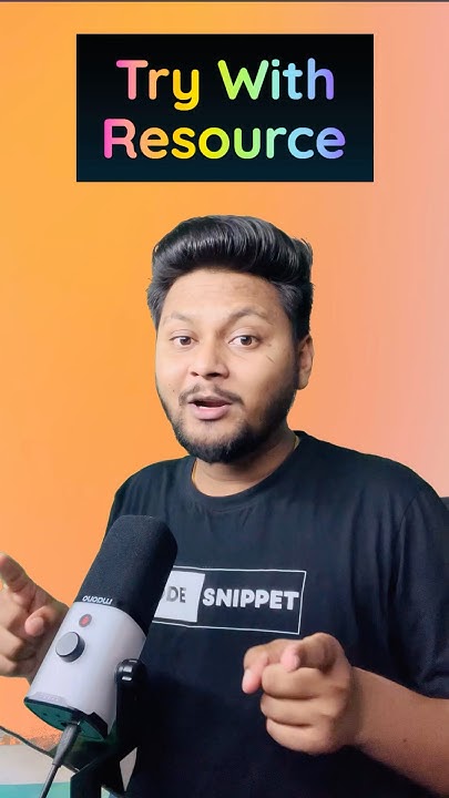 Try With Resource In #java #coding #javaframework #programming - YouTube