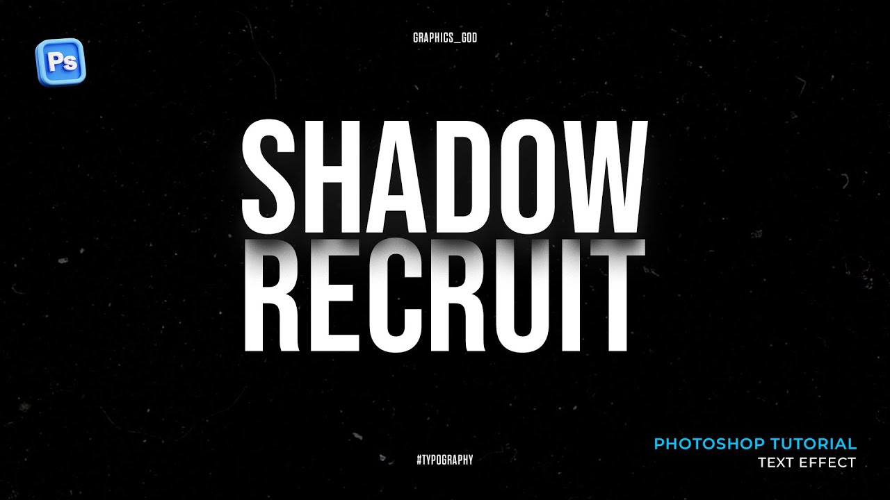 Typography Tutorial / Drop shadow Text effect Photoshop / Easy - YouTube