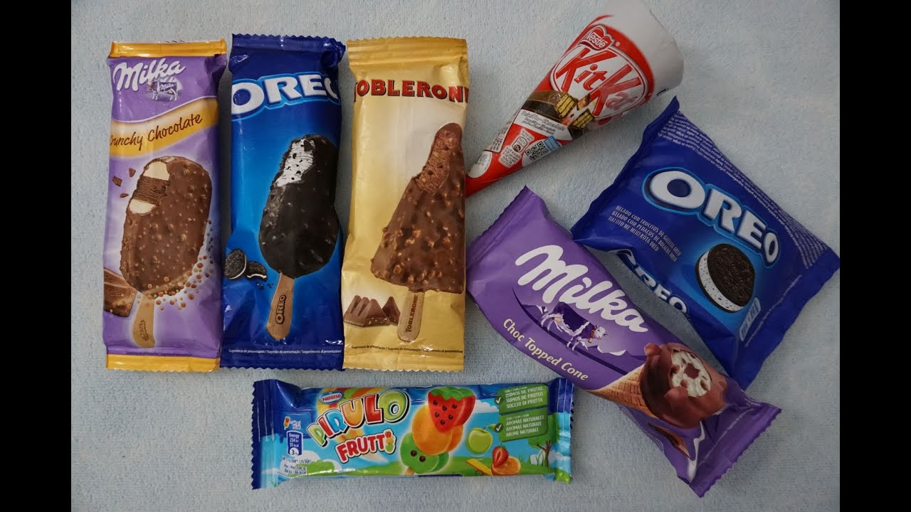 PROBANDO HELADOS DE LA CARTA DE NESTLÉ (OREO, MILKA, KITKAT) - YouTube