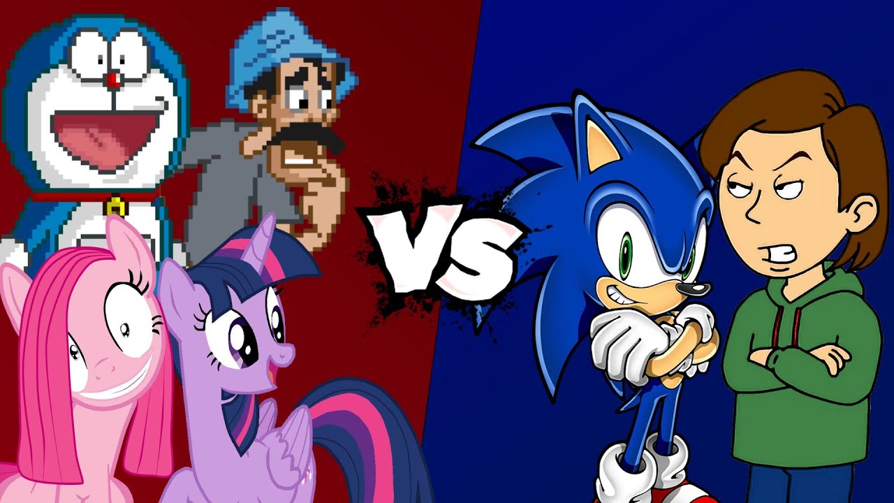 MUGEN Battle - Twilight Sparkle/Doraemon/Don Ramon/Pinkamena vs Sonic ...