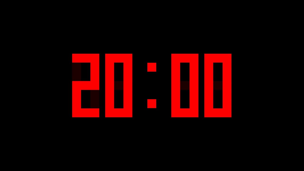 20 Minutes Countdown Timer with Alarm & Time Markers / Chapters ...