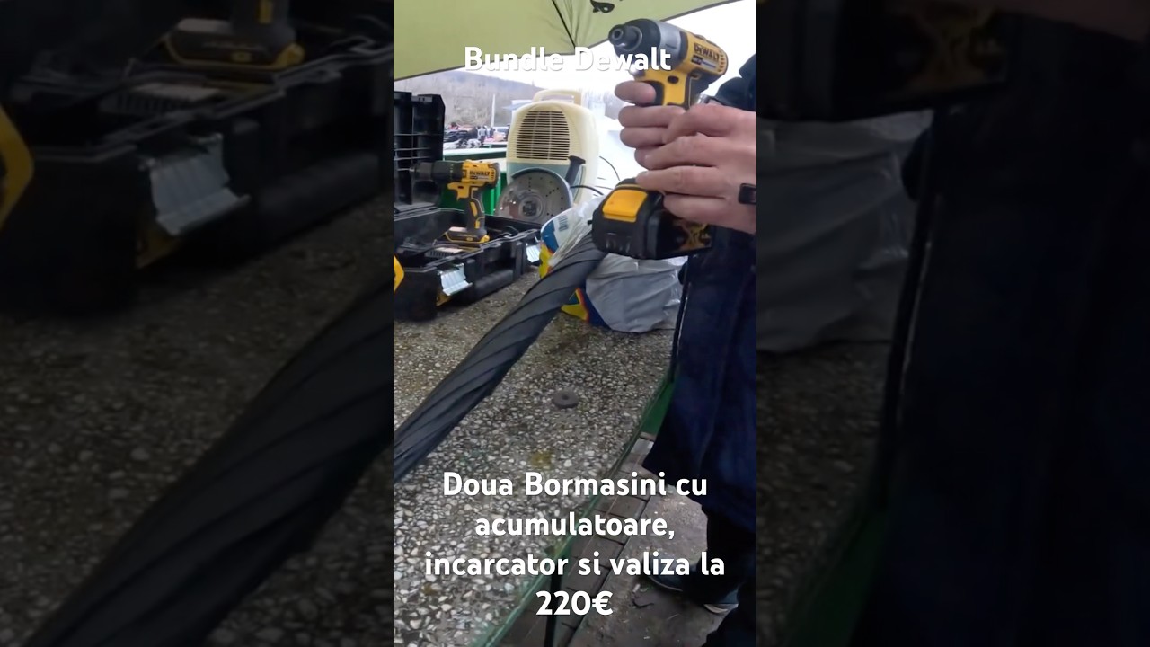 Pachet Dewalt doua bormasini cu acumulatori si incarcator plus valiza ...