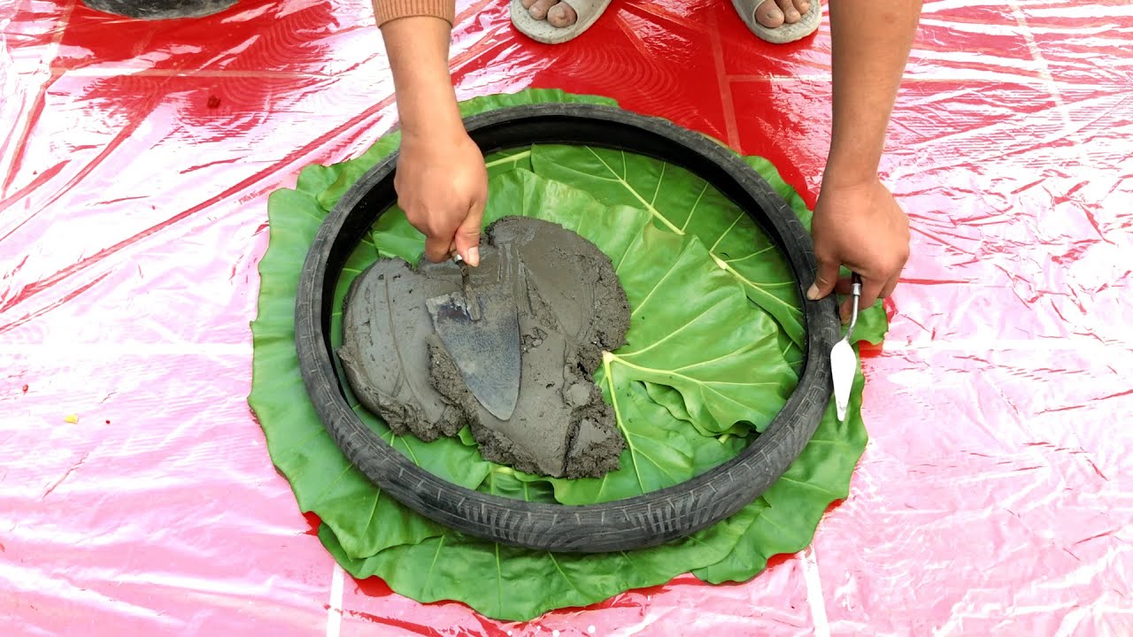 How to make a beautiful coffee table simply at home / DIY Cement table ...