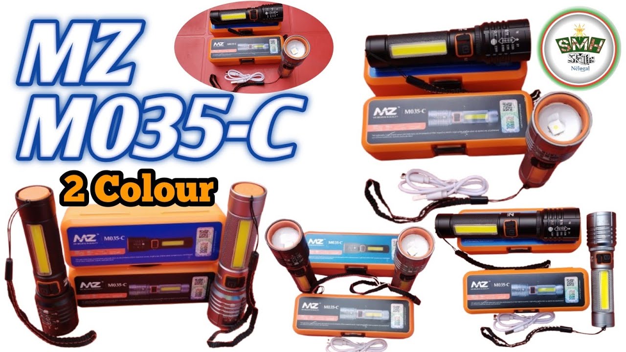 MZ M035-C Torch 2 Colour|MZ Metal Body|80w Laser Led Torch|MZ M035-C ...