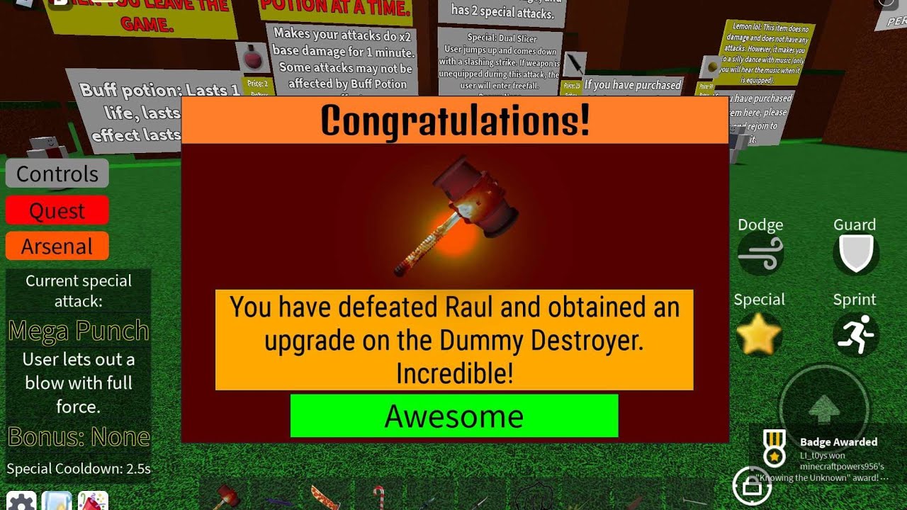 HOW to Get the Dummy Destroyer HAMMER V2 in BEAT Up Dummies Simulator on ROBLOX! - YouTube