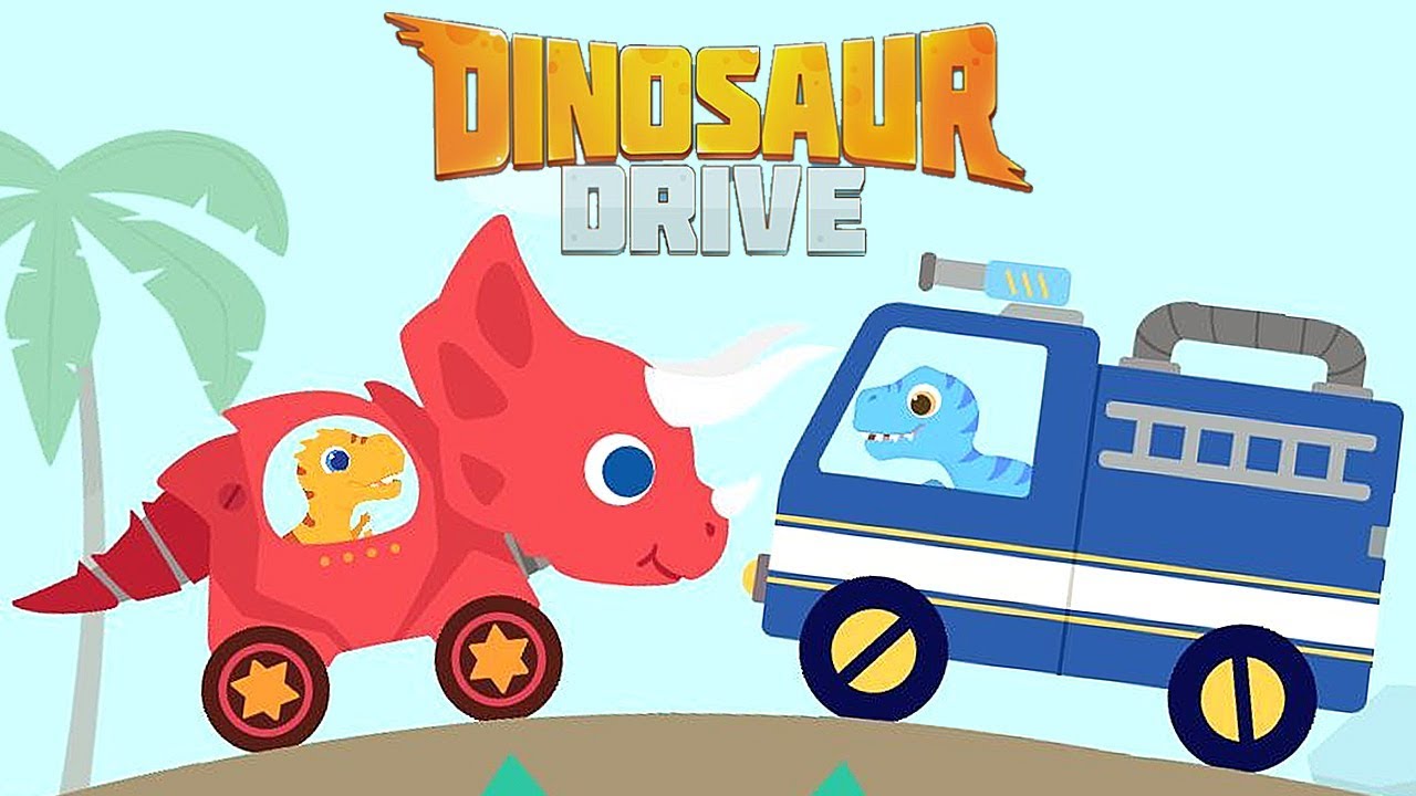 Dinosaur Drive: Triceratops Car, Ambulance (T-Rex Driver) | Eftsei ...
