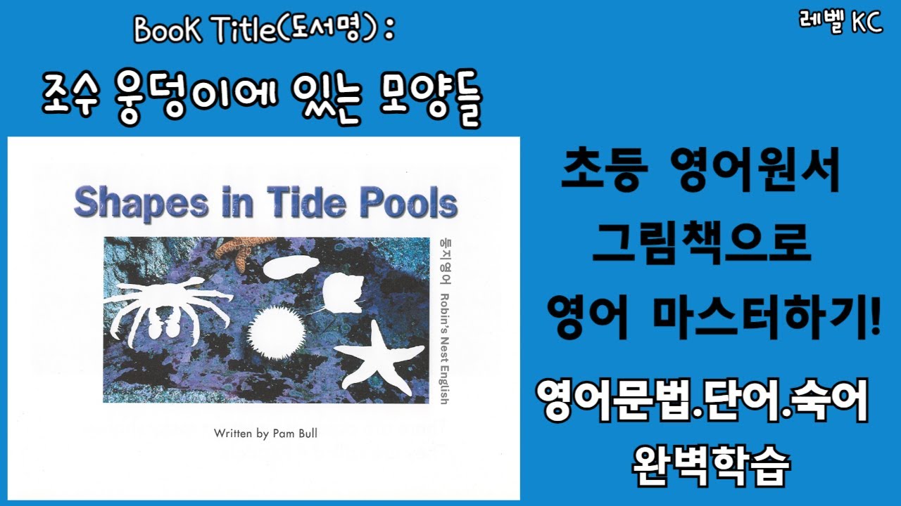 초등 영어원서 그림책으로 영어공부하자!_레벨 KC 04번 도서 : Shapes In Tide Pools - YouTube