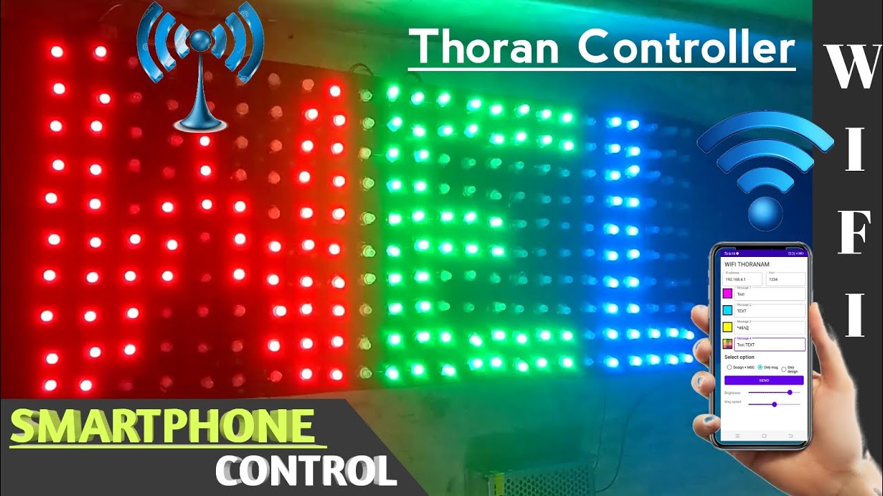 How to Use Pixel Led Wifi Thoran Controller | Text Display - 10x150 ...