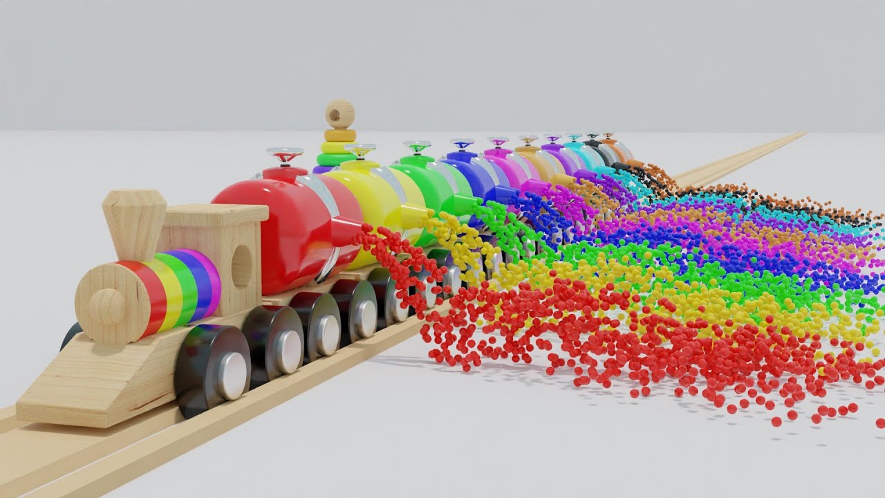 Best Learning Video for Kids Colours | Learn Colors with Trian bal ...