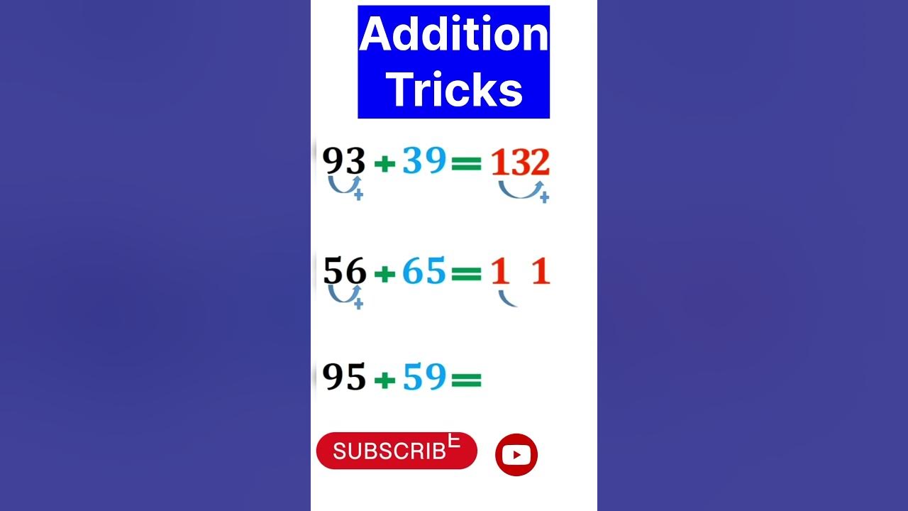 Addition tricks #addition #ytvideo #mathisfun #mathtricks#viralshort #maths #trending #ytvideo ...