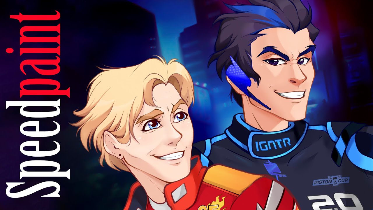 【Speedpaint】Cars 3. Jackson Storm and Lightning McQueen Humanization ...