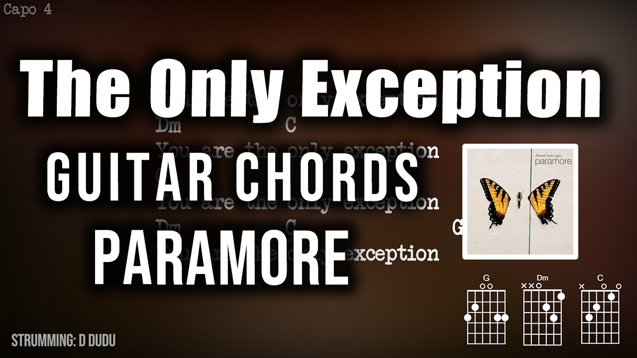 The Only Exception - Paramore - Guitar Play Along - YouTube