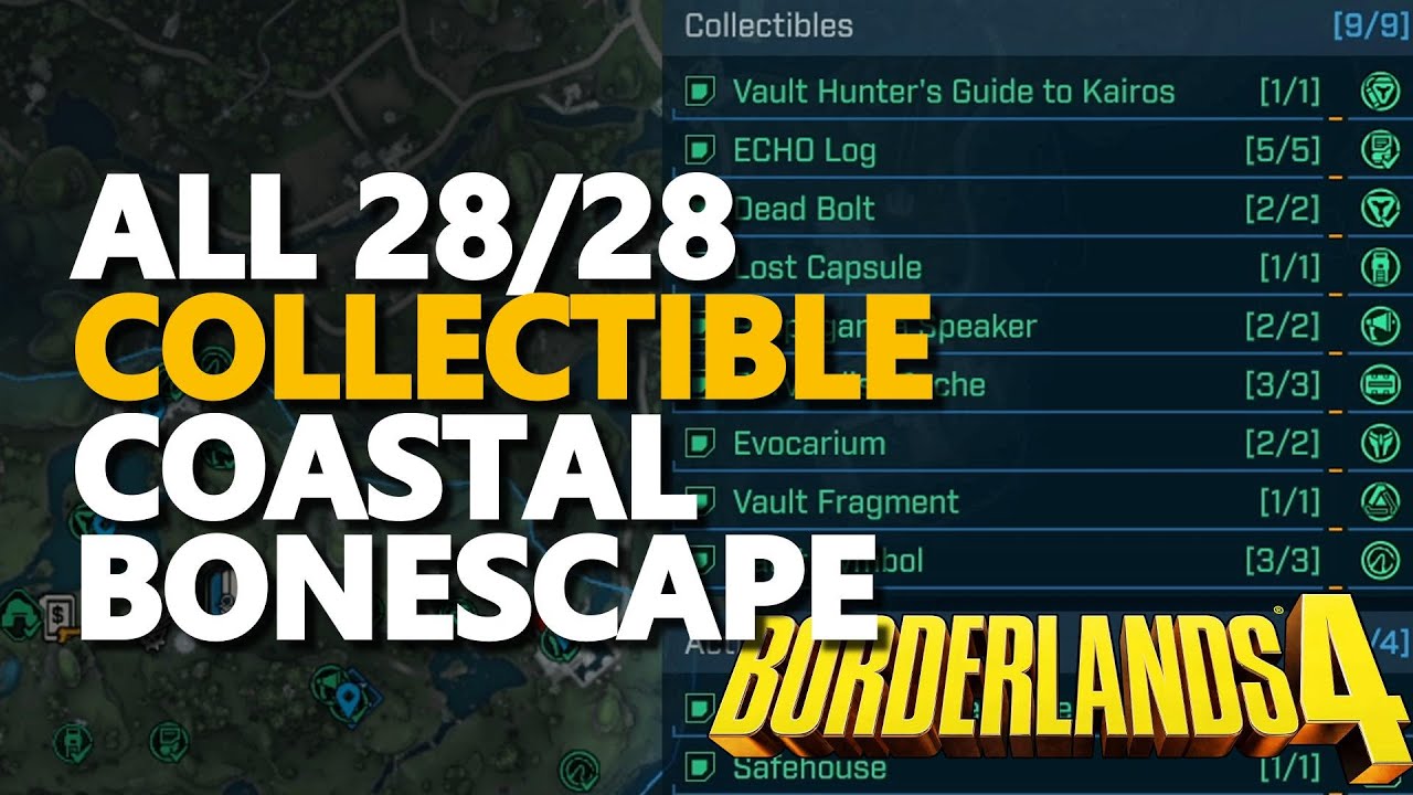 All Coastal Bonescape Collectibles Borderlands 4 - YouTube