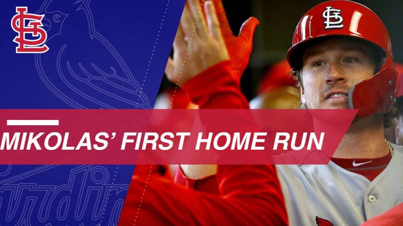 Pitcher Miles Mikolas clubs a go-ahead two-run homer - YouTube