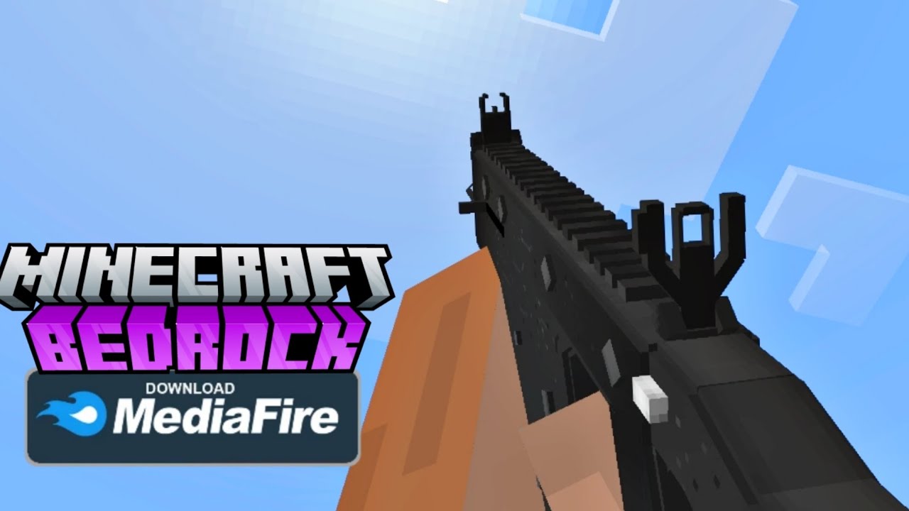 MODERN GUNS Addon Mcpe 1.20 Showcase - Addon 3d Guns Minecraft bedrock ...