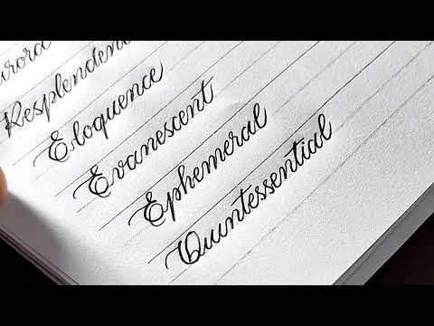 Calligraphy with ballpoint pen Bic Cristal 1.6 - YouTube